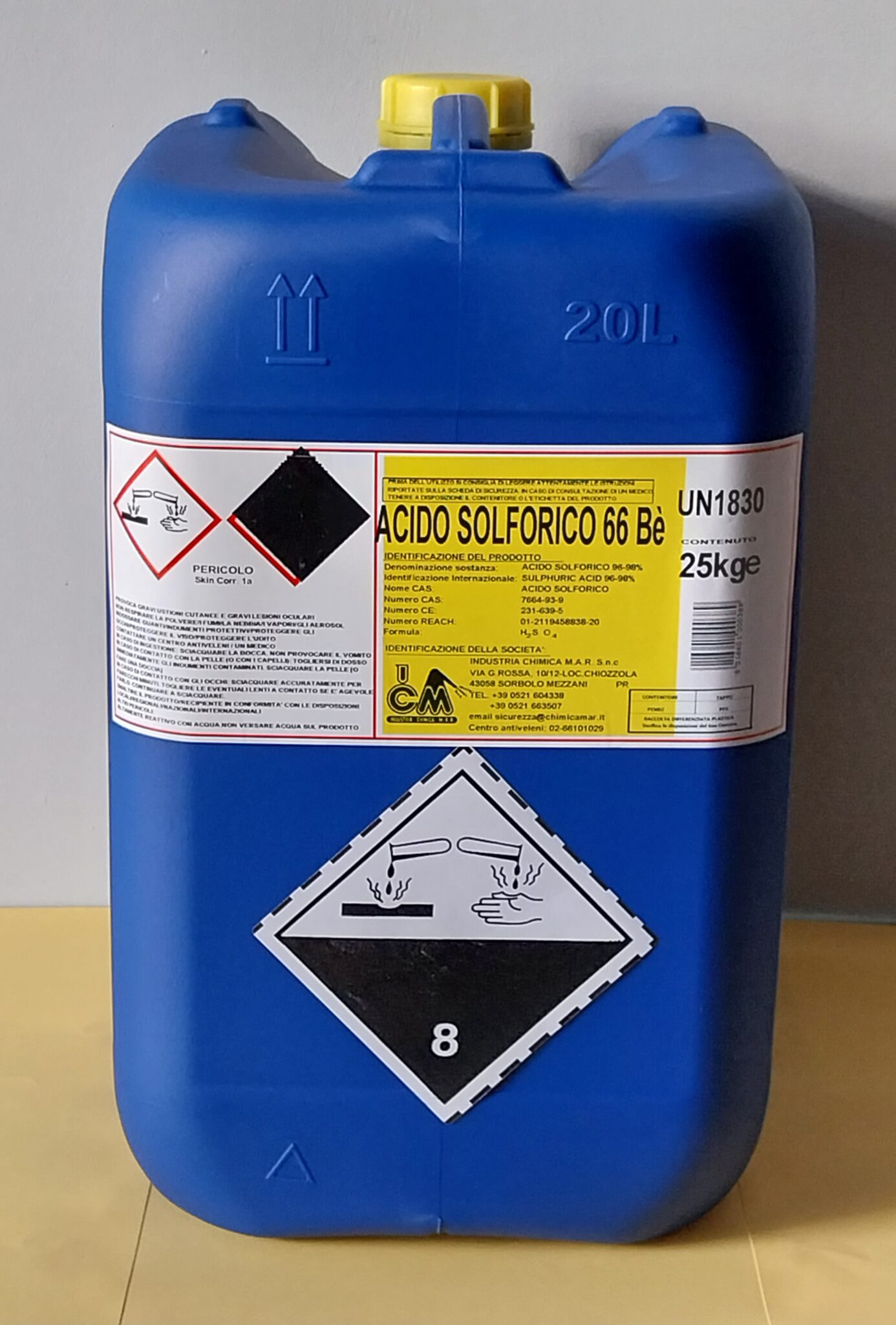 ACIDO SOLFORICO 66 Bè – Industria Chimica Mar