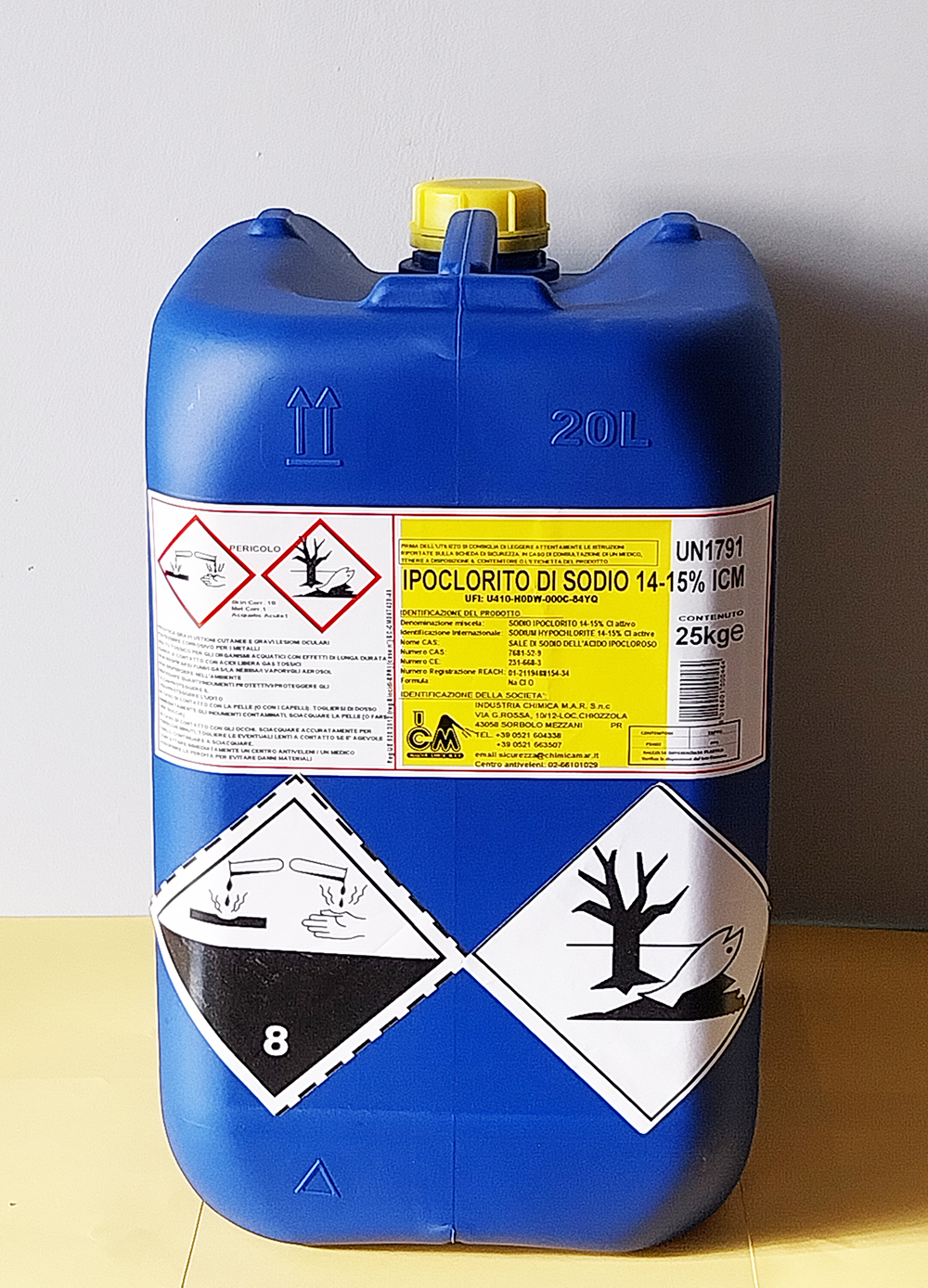 IPOCLORITO DI SODIO 14-15% ICM – Industria Chimica Mar
